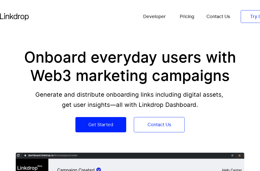 Linkdrop | User Acquisition for Crypto Companies