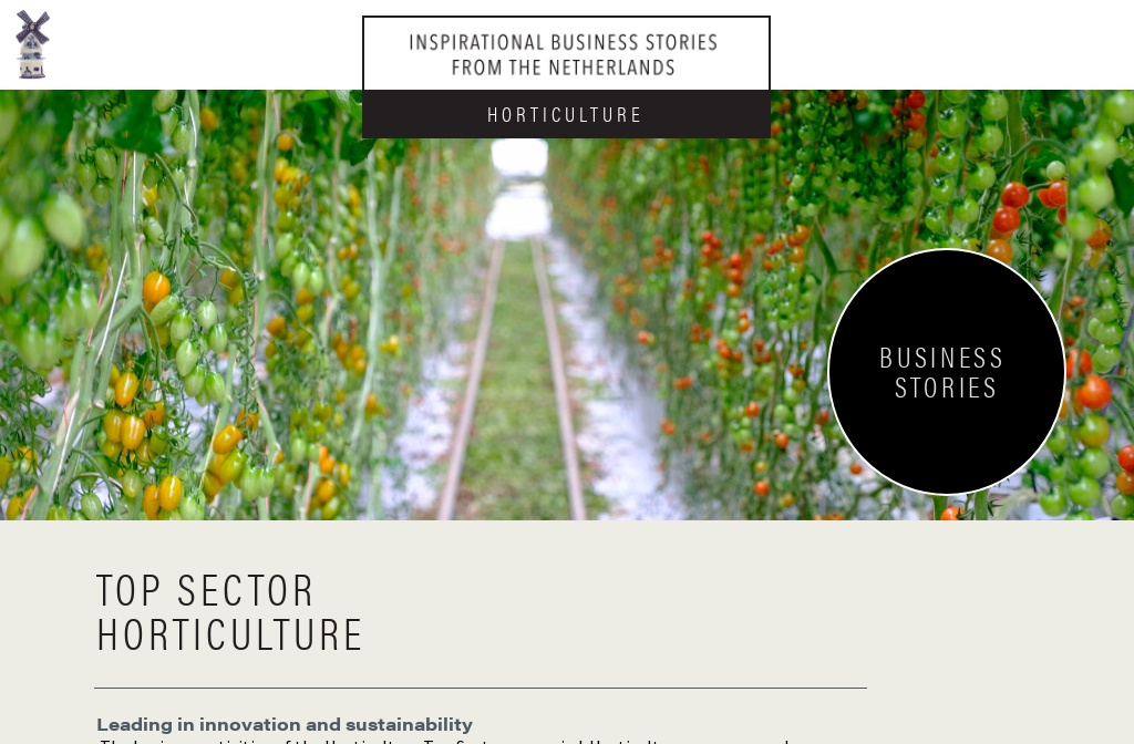 Dutch Industry — Sector Horticulture