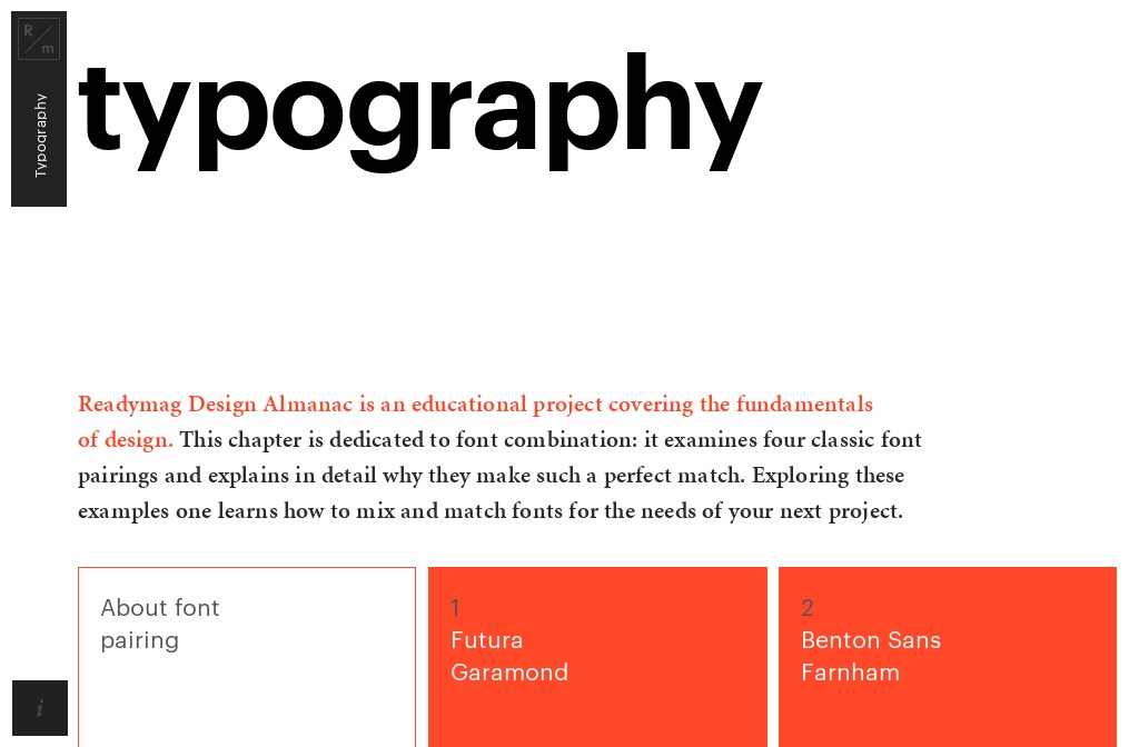 R/m Design Almanac — Font Pairs