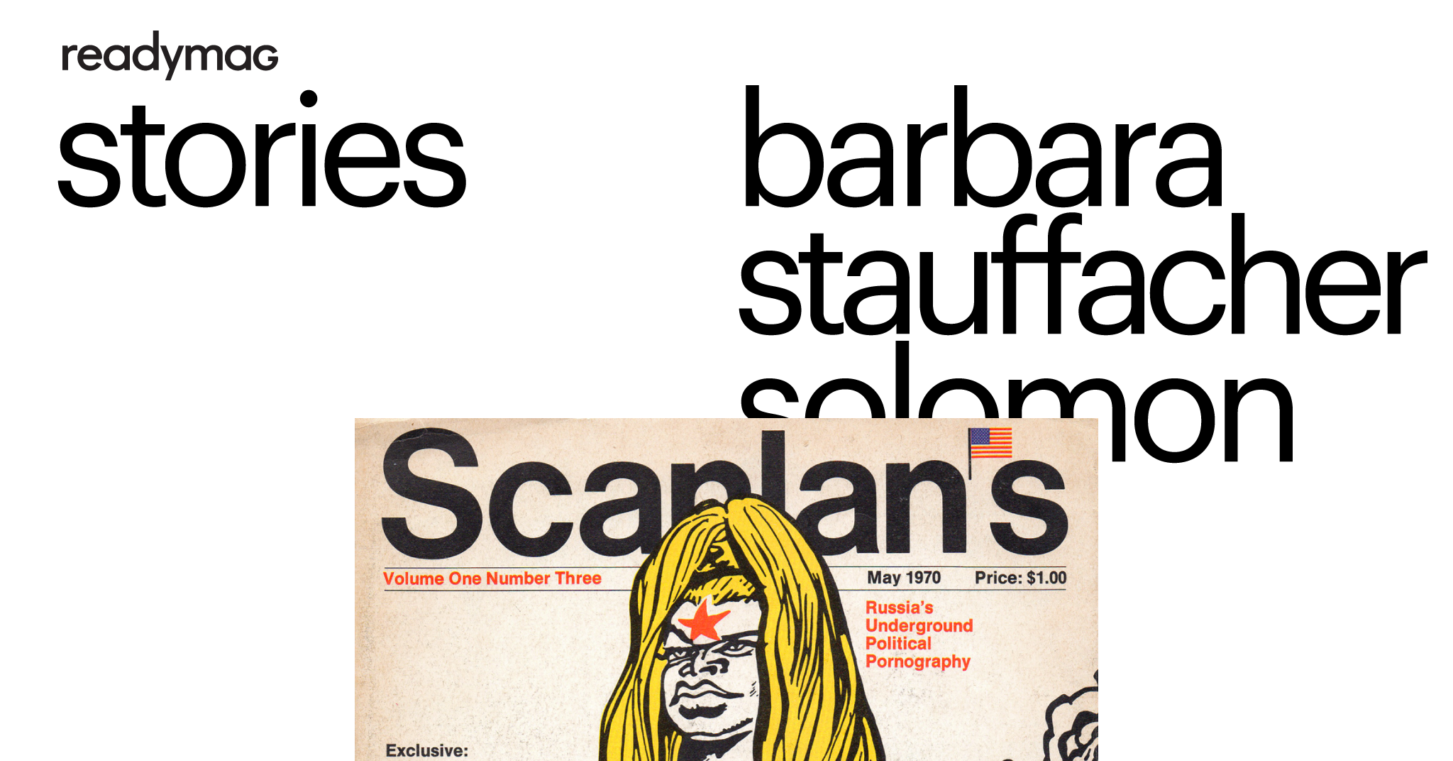 Readymag Stories: Barbara Stauffacher Solomon