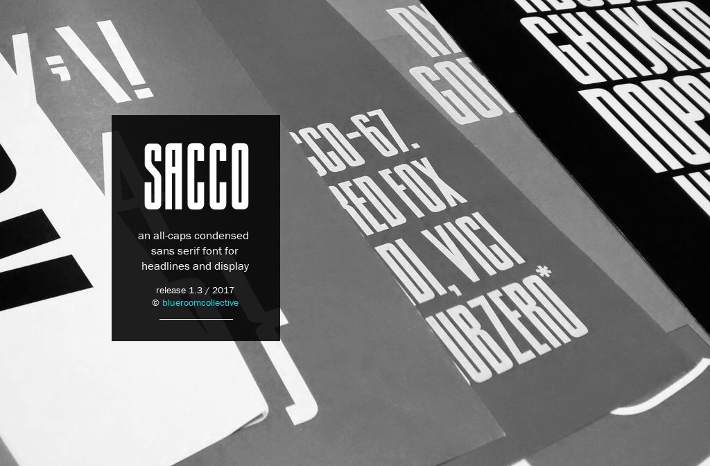 Sacco Font Sampler