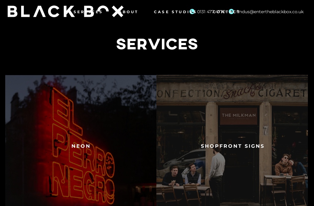 Black Box Signs | Van and Car Wrapping | Neon & Illuminated signage ...