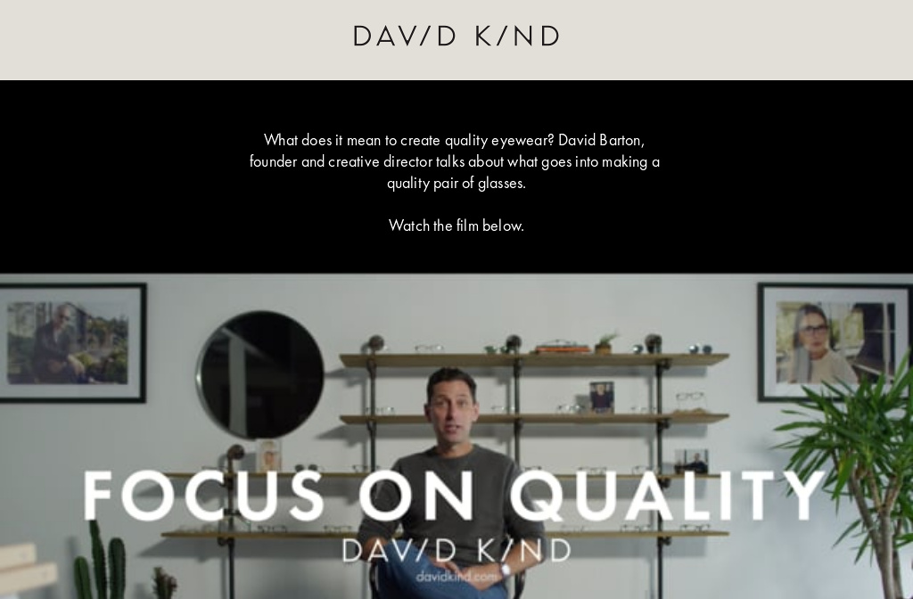 Focus on Quality | David Kind