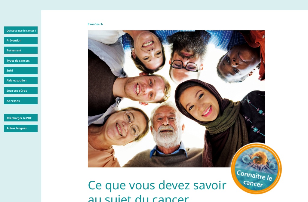 Ce que vous devez savoir au sujet du cancer – francais