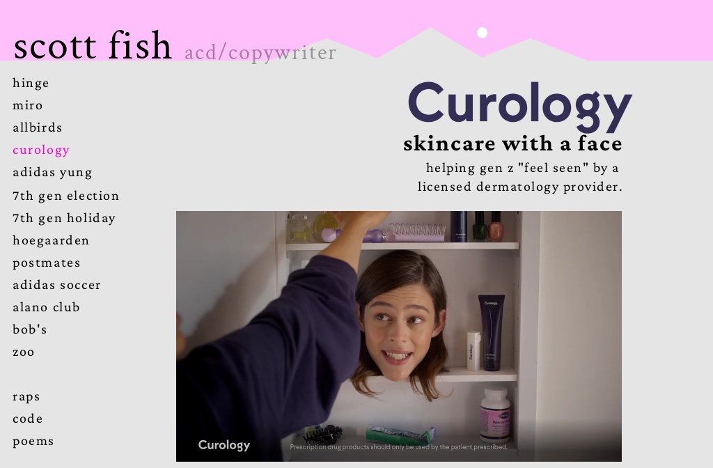 scott fish - acd/copywriter!! — curology