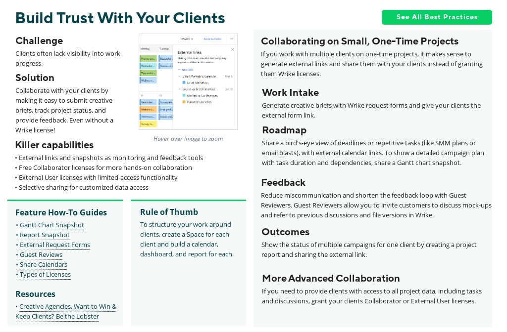 Wrike Best Practices - Build Trust With Your Clients