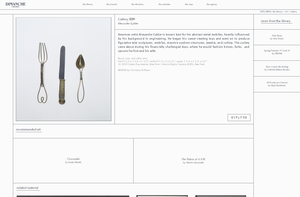 the library / art — Cutlery / Alexander Calder