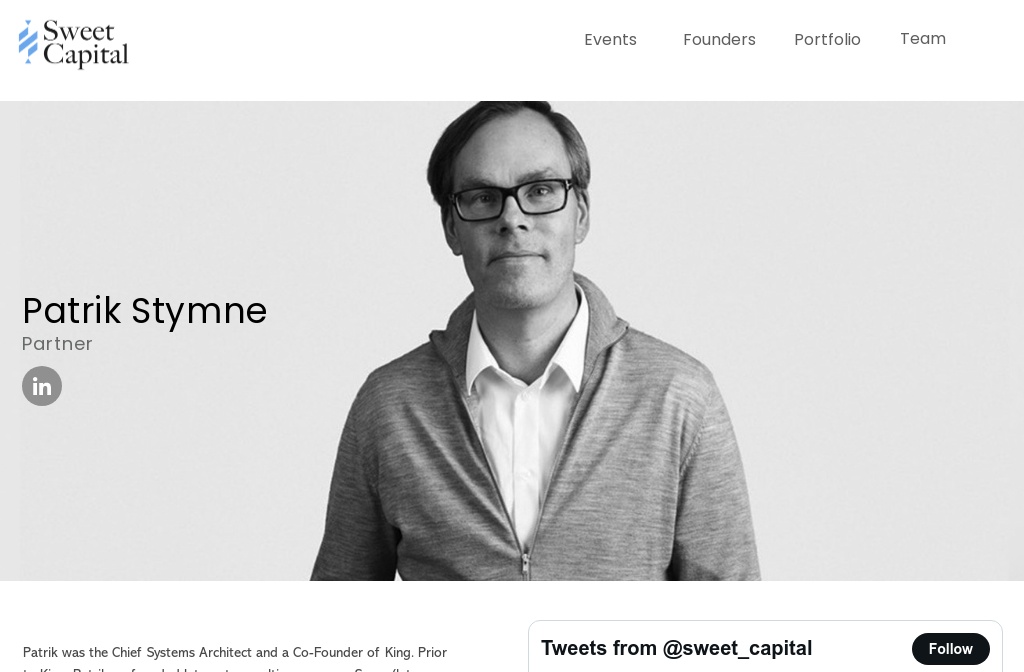 Sweet Capital Team - Patrik Stymne
