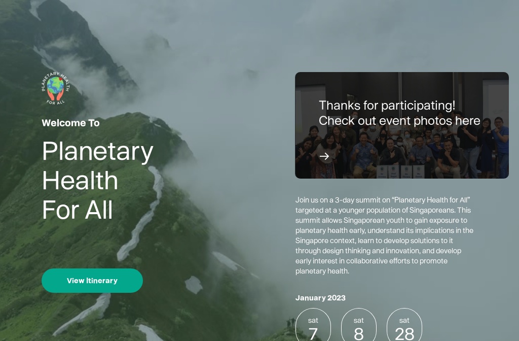 Planetary Health For All | Singapore