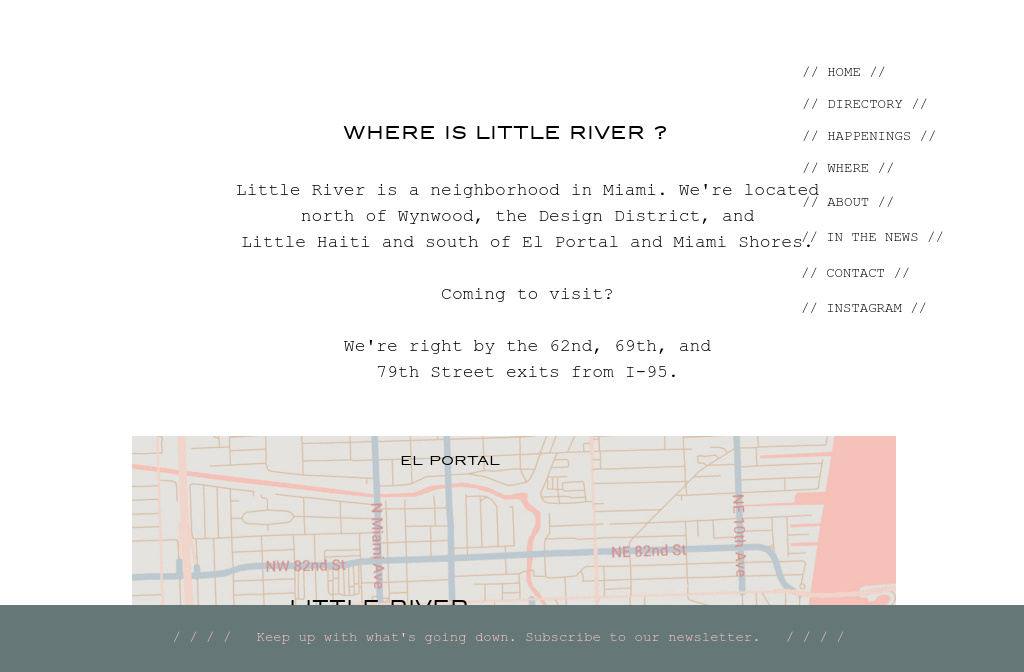 Little River // Miami, Map