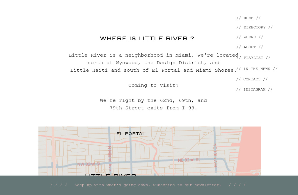 Little River // Miami, Map