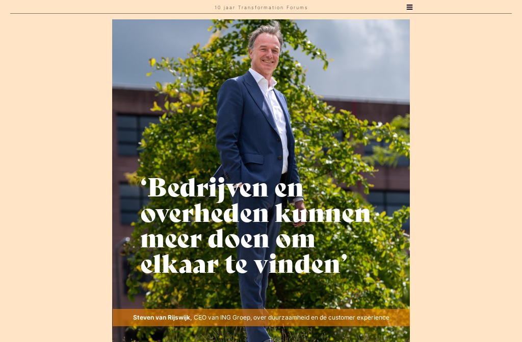 Transformation Forums 10 jaar — Steven van Rijswijk ING