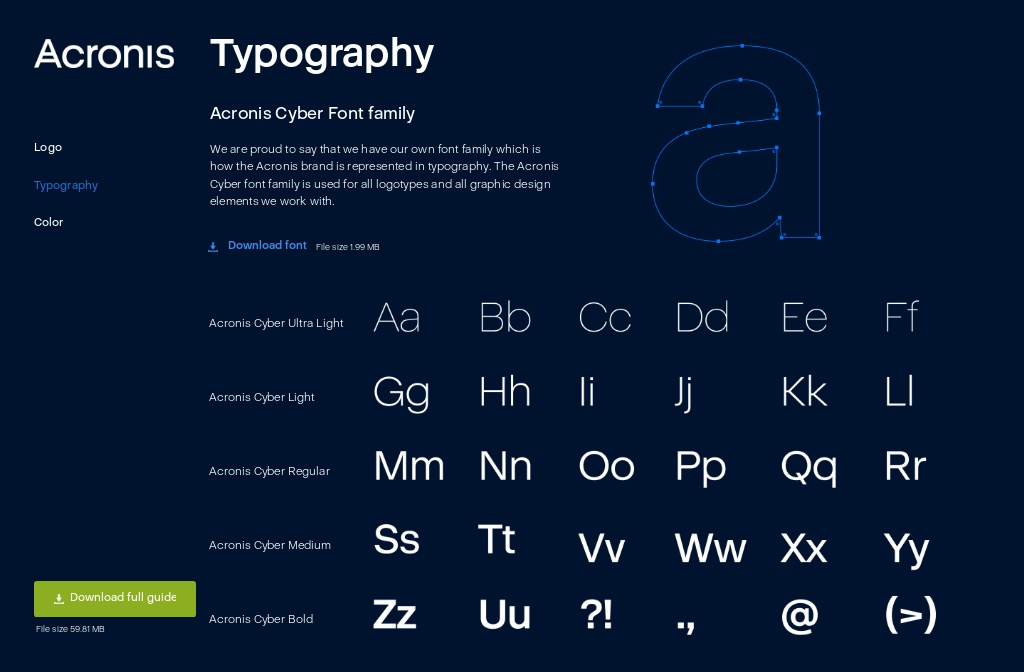 Acronis brand style guide
