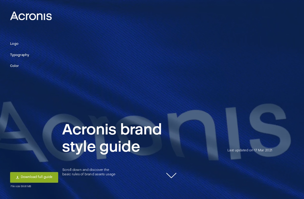 Acronis brand style guide