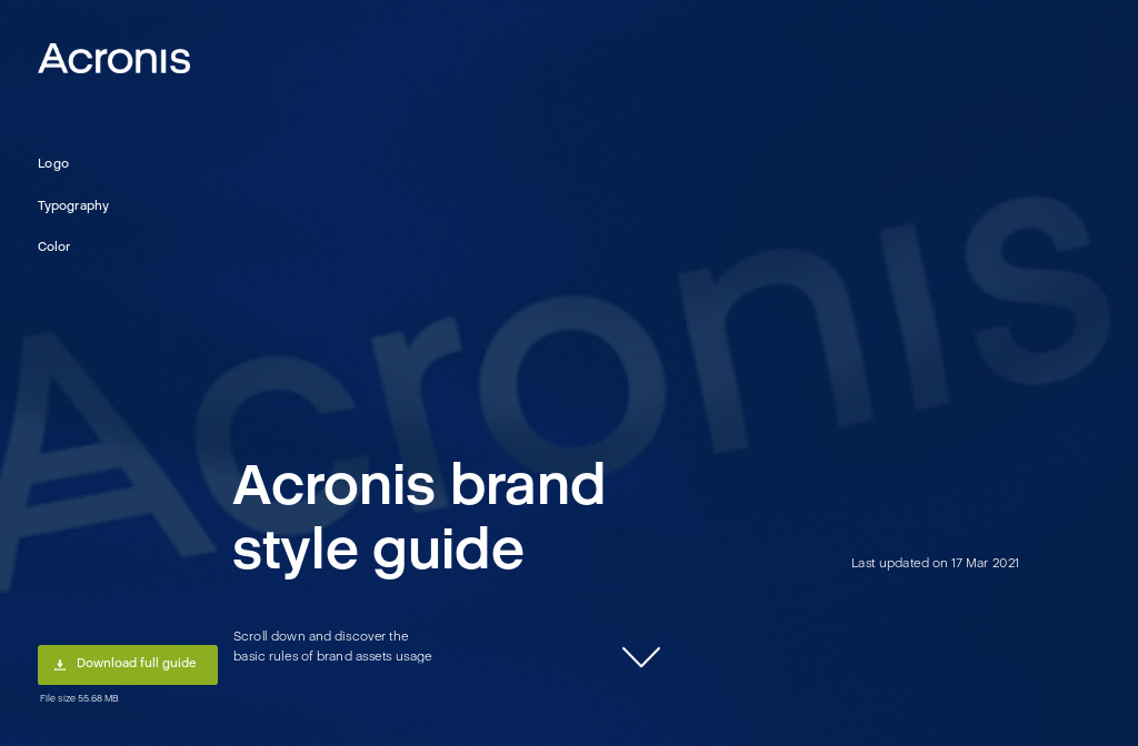Acronis brand style guide