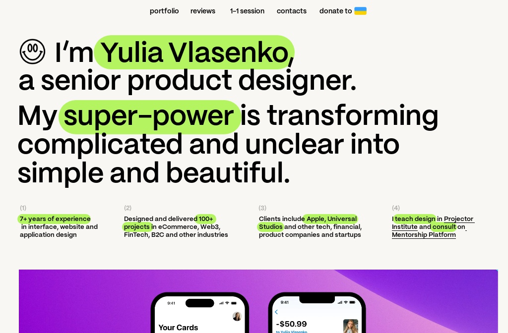 Yulia Vlasenko — Portfolio