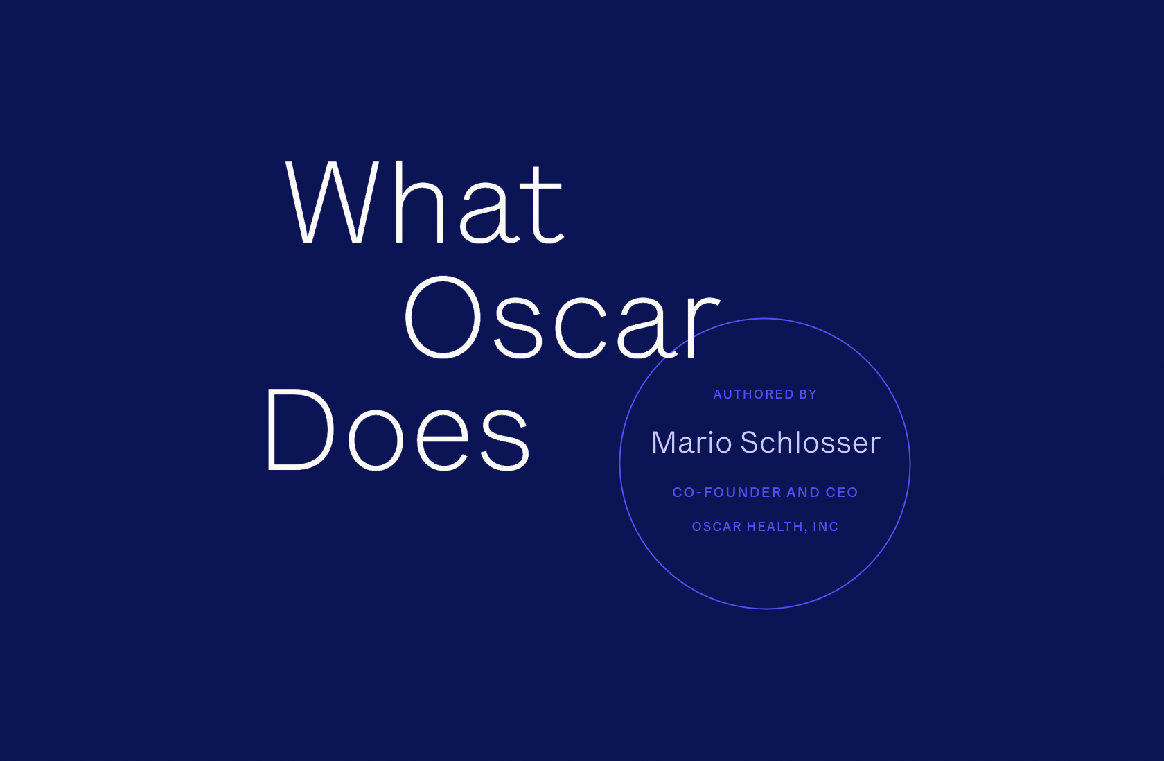 Oscar | What Oscar Does
