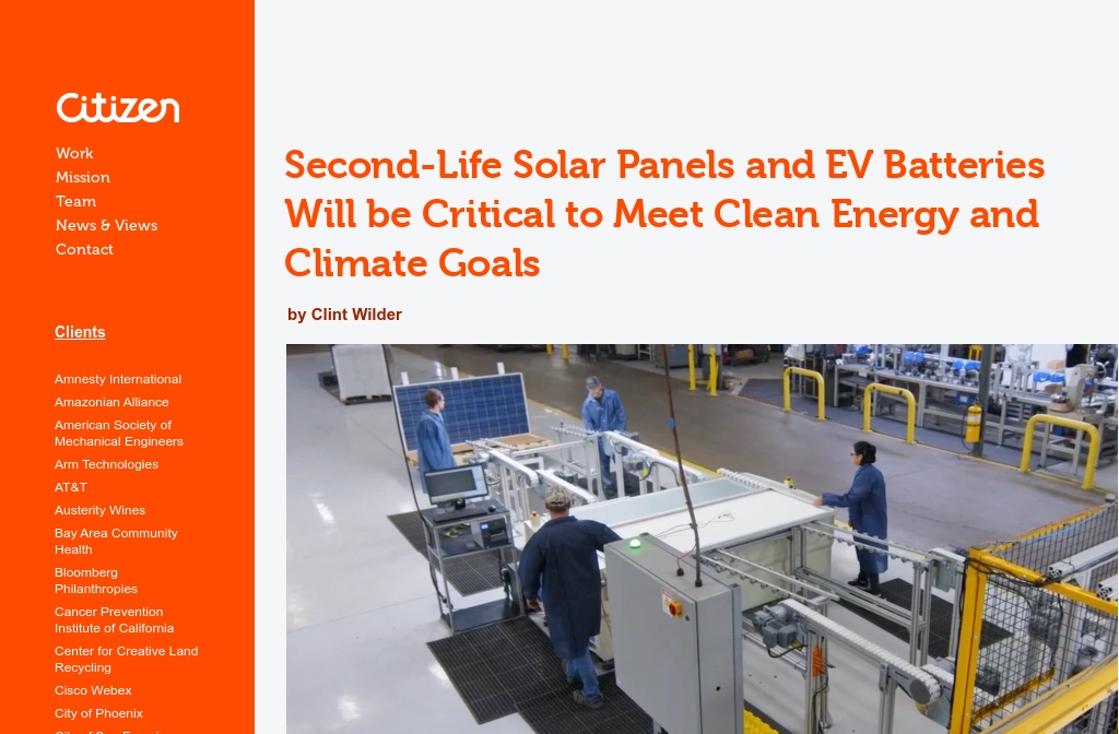 Second-Life Solar Panels