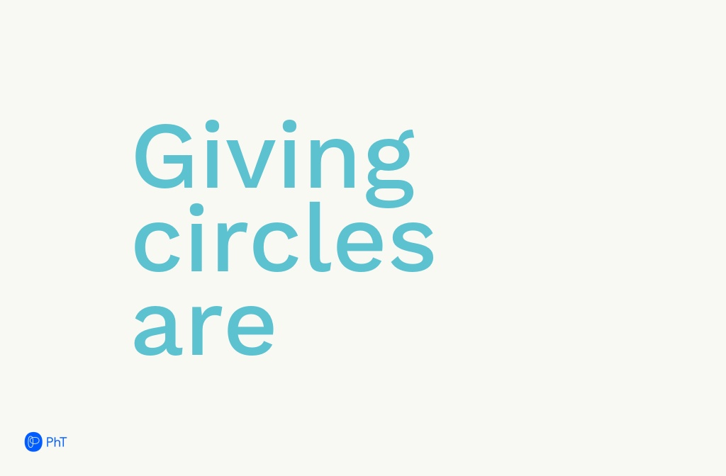 What is a Giving Circle? — What is a Giving Circle?