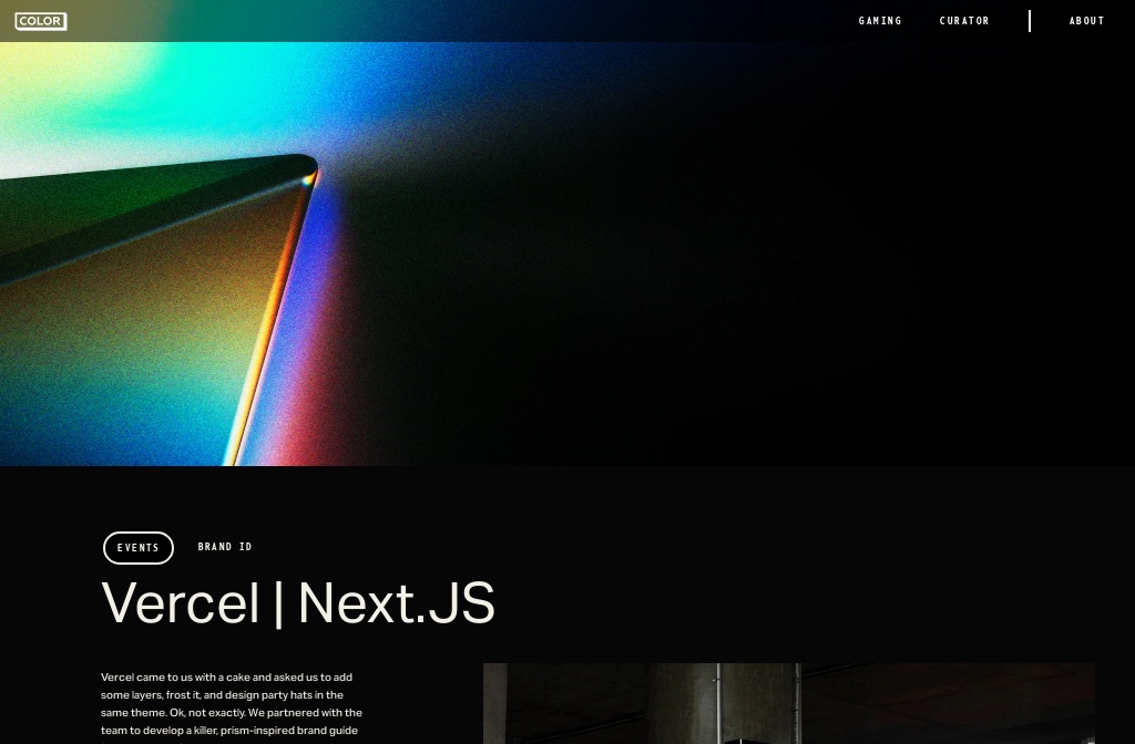 COLOR - Seattle-based Creative Agency — Vercel | Next.JS