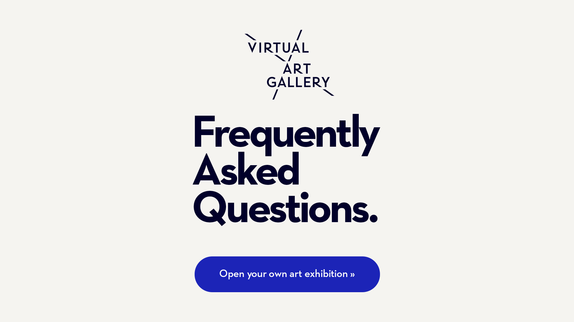 Faq Virtual Art Gallery Online Art Exhibitions