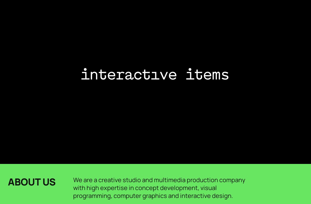 interactive items