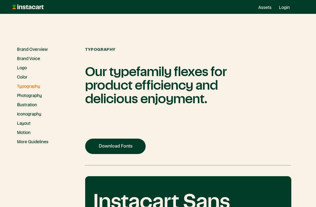 Instacart Brand Guide — Instacart Typography