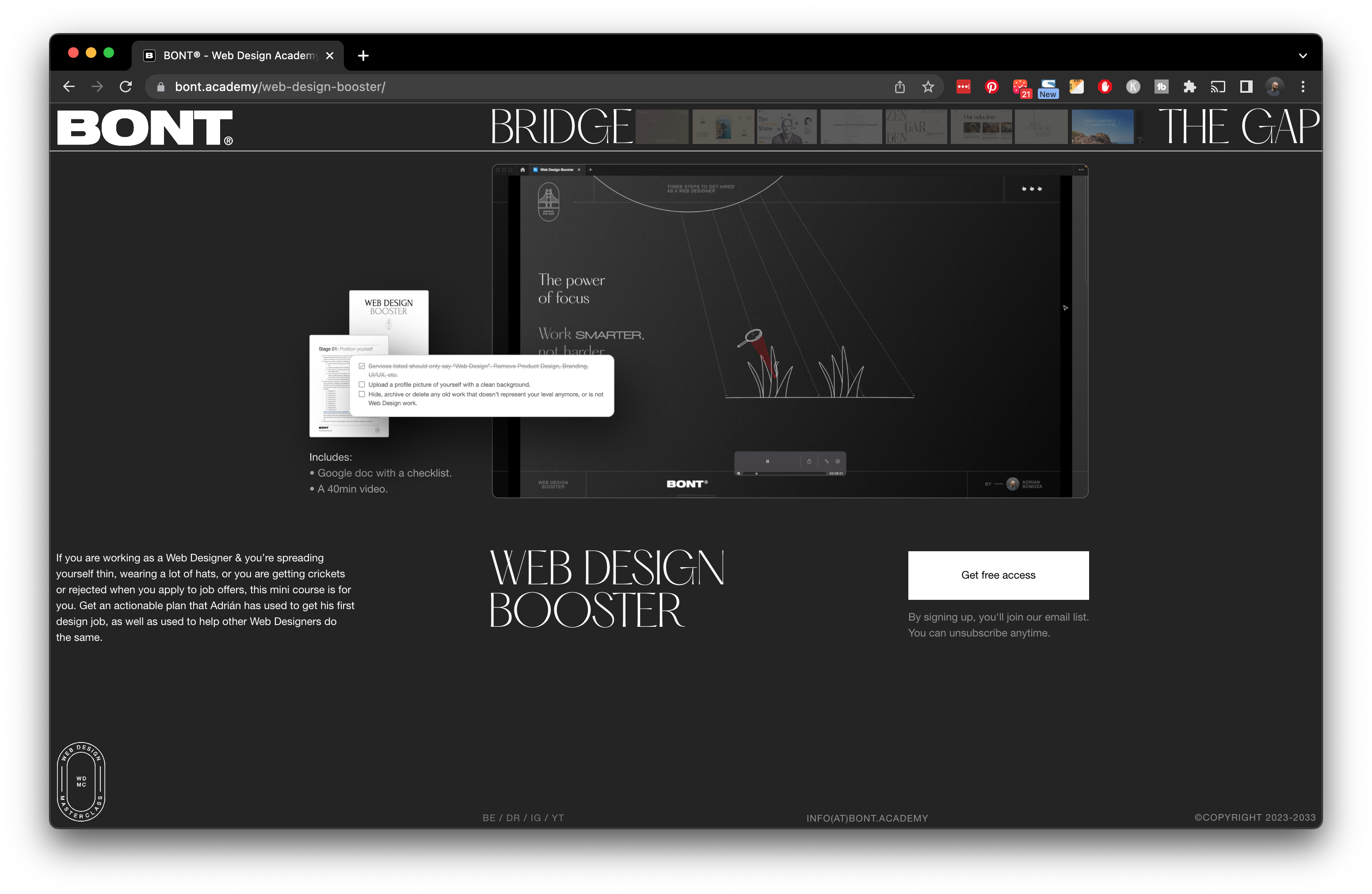 BONT® - Freelance Web Design Academy - V1 — Free course to get hired as ...