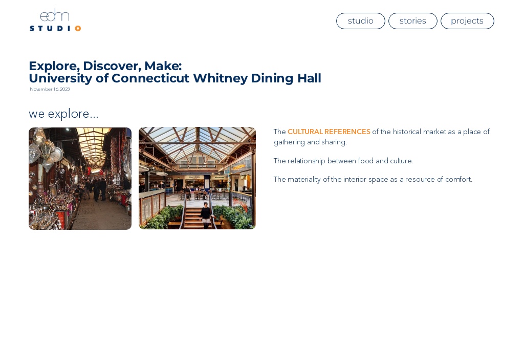 edmSTUDIO - EXPLORE, DISCOVER, MAKE - WHITNEY DINING