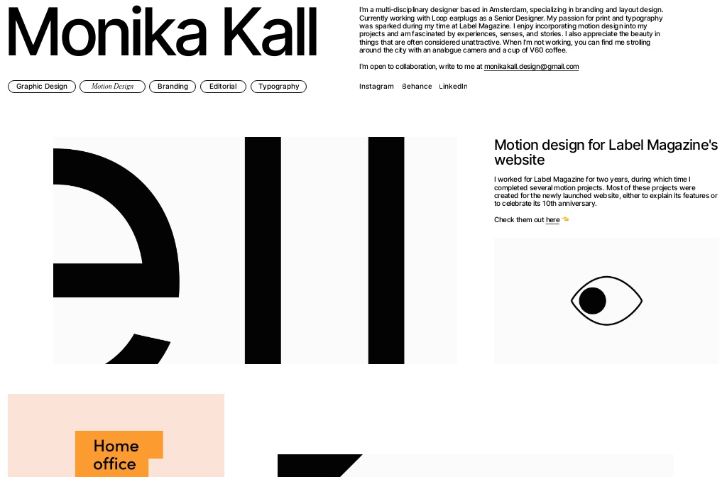 Monika Kall — Label Magazine Motion