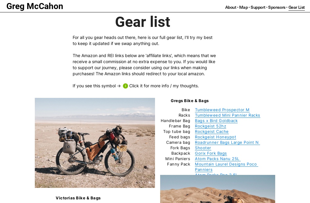 Greg McCahon — Gear